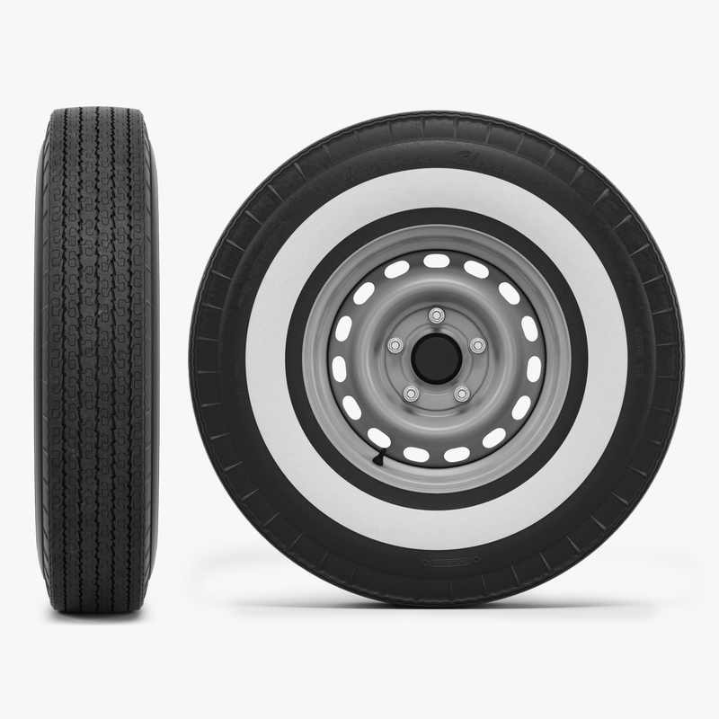 3d model wheel tire classic