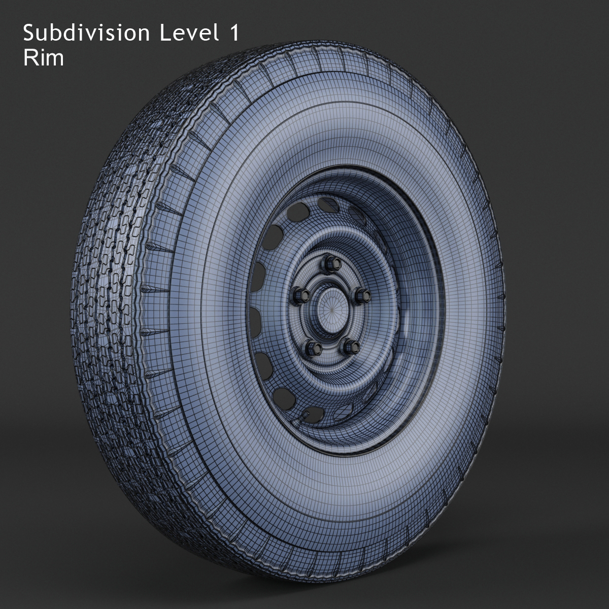 3d model wheel tire classic