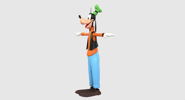 3d model disneys goofy
