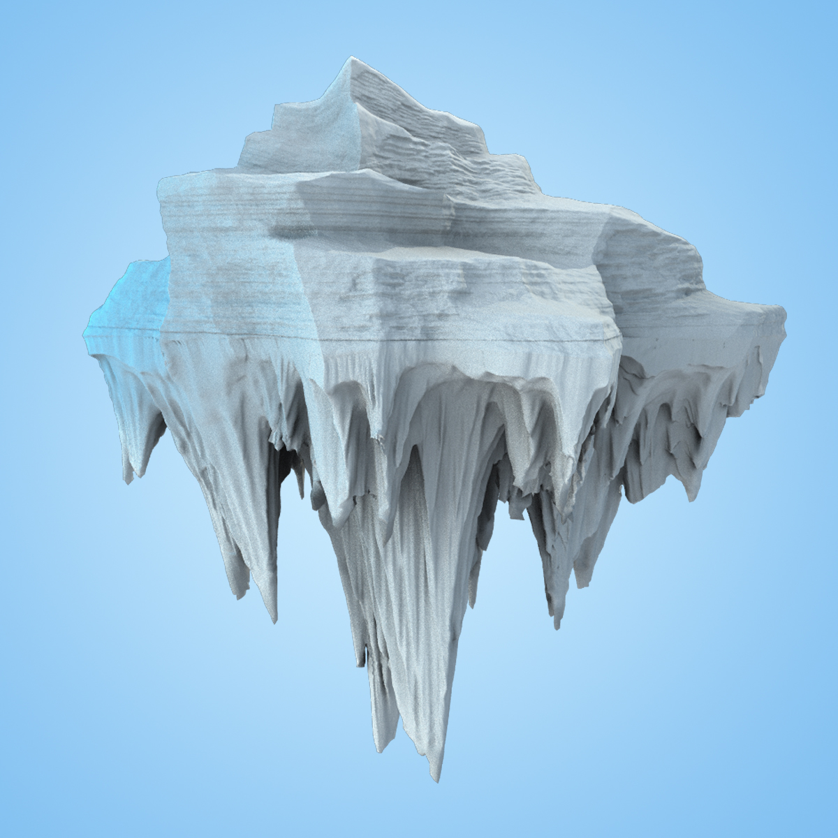 3d model of iceberg ice