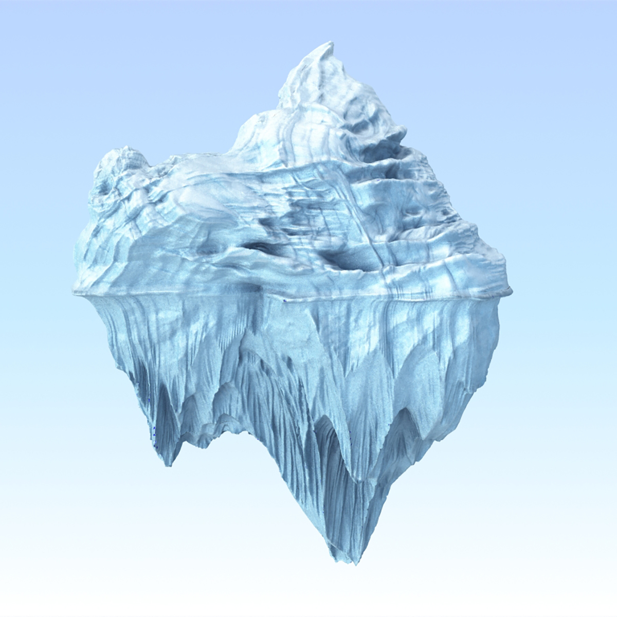 3d model of iceberg ice