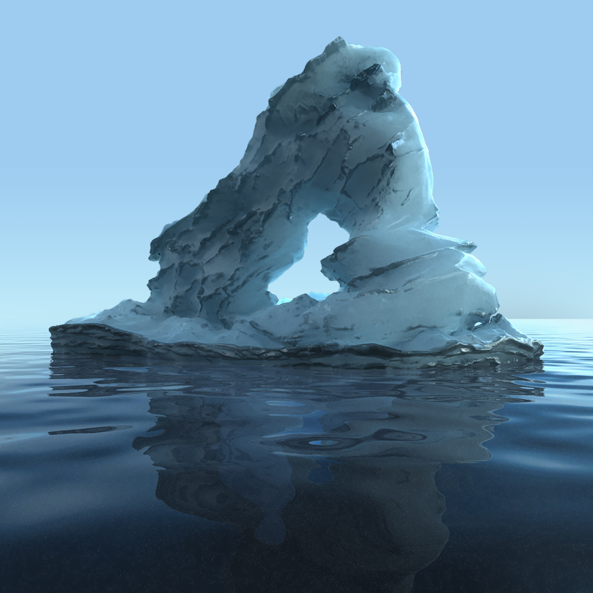 3d model of iceberg ice