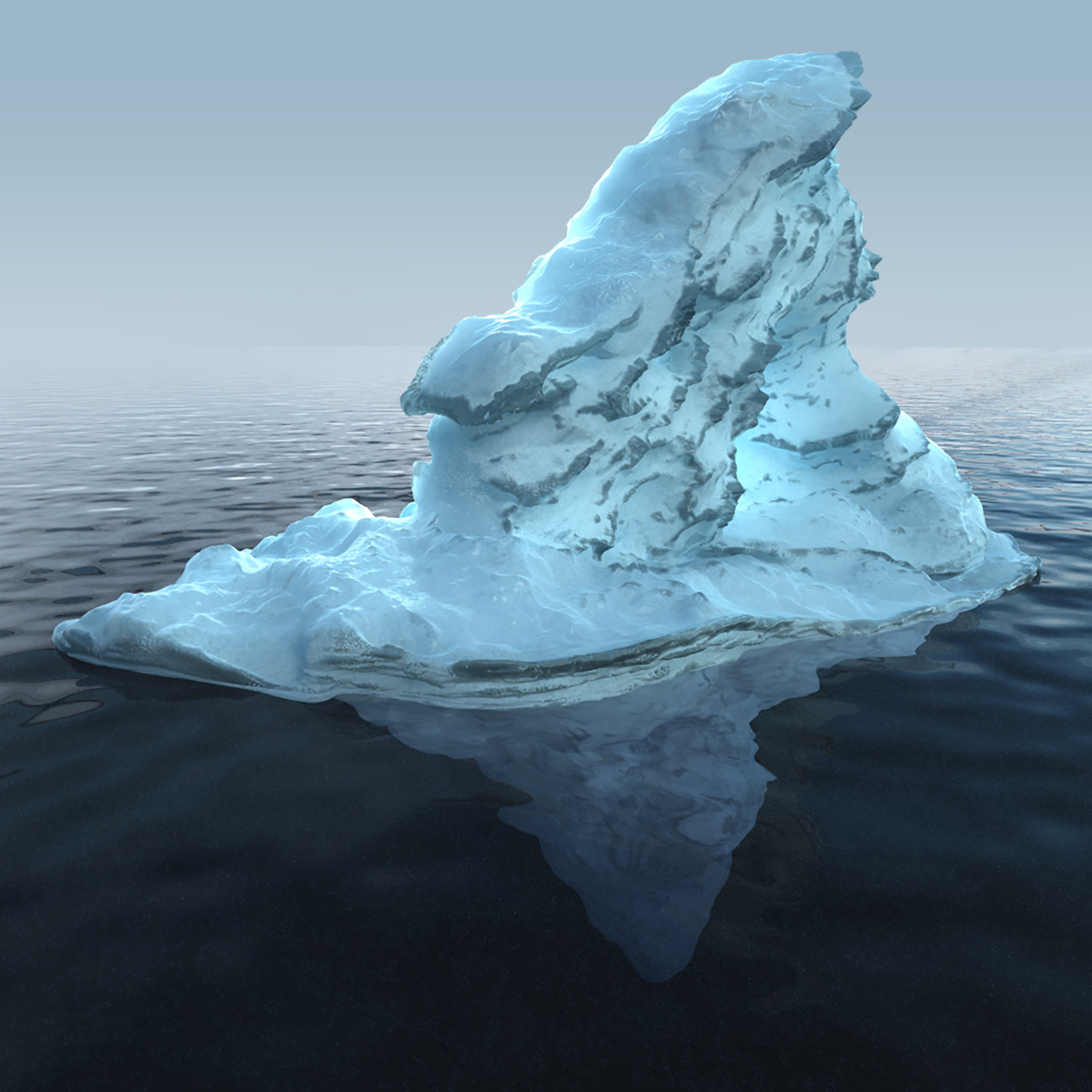 3d model of iceberg ice