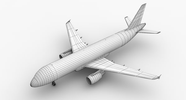 airbus a320 blank 3d 3ds