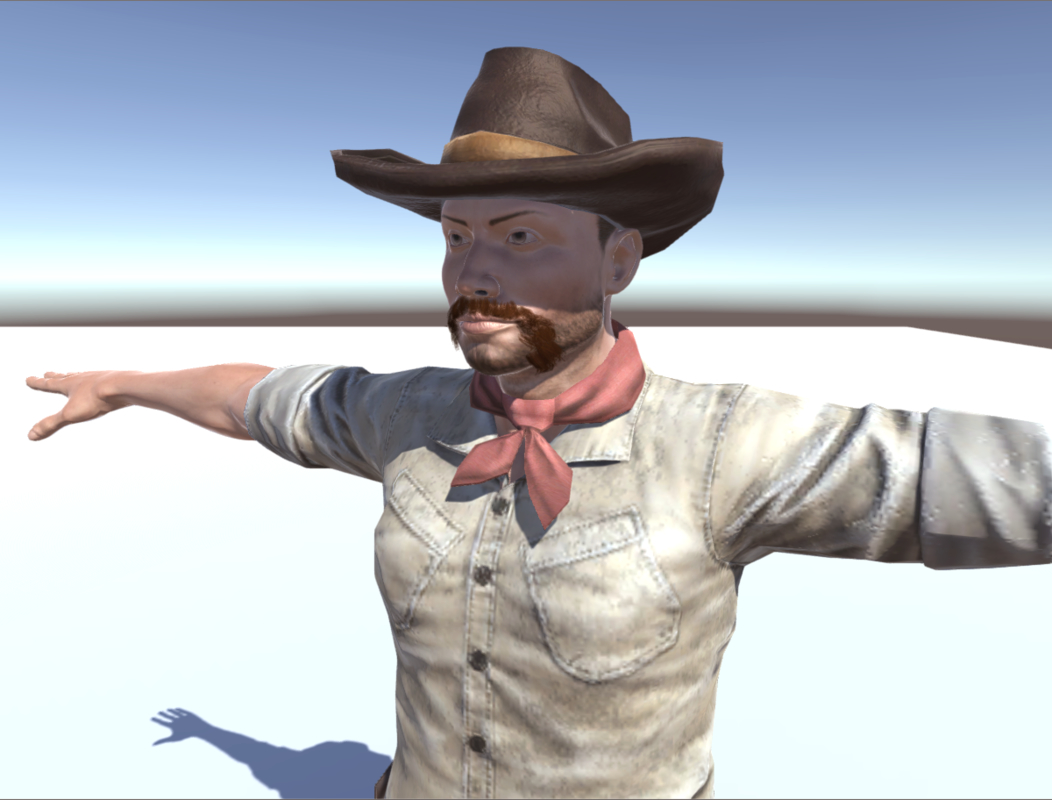 western cowboy man 3d model