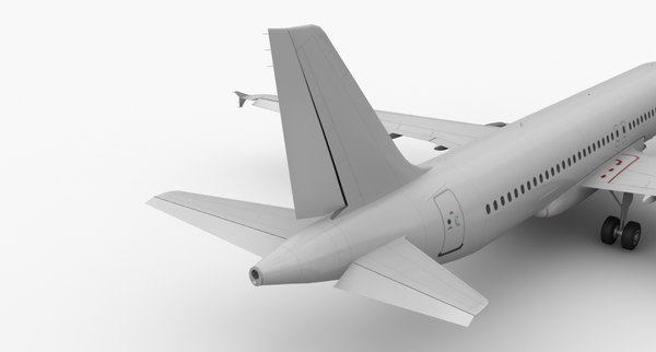 airbus a320 blank animation 3d model