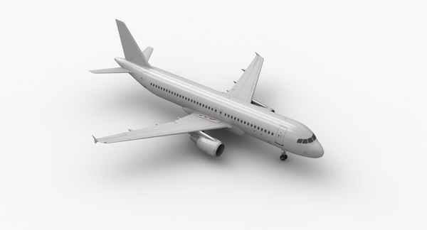 airbus a320 blank animation 3d model