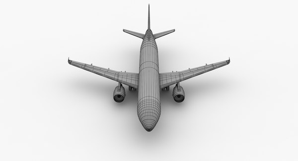airbus a320 blank animation 3d model