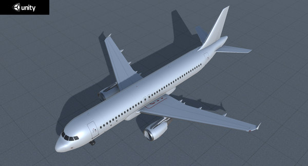 airbus a320 blank animation 3d model