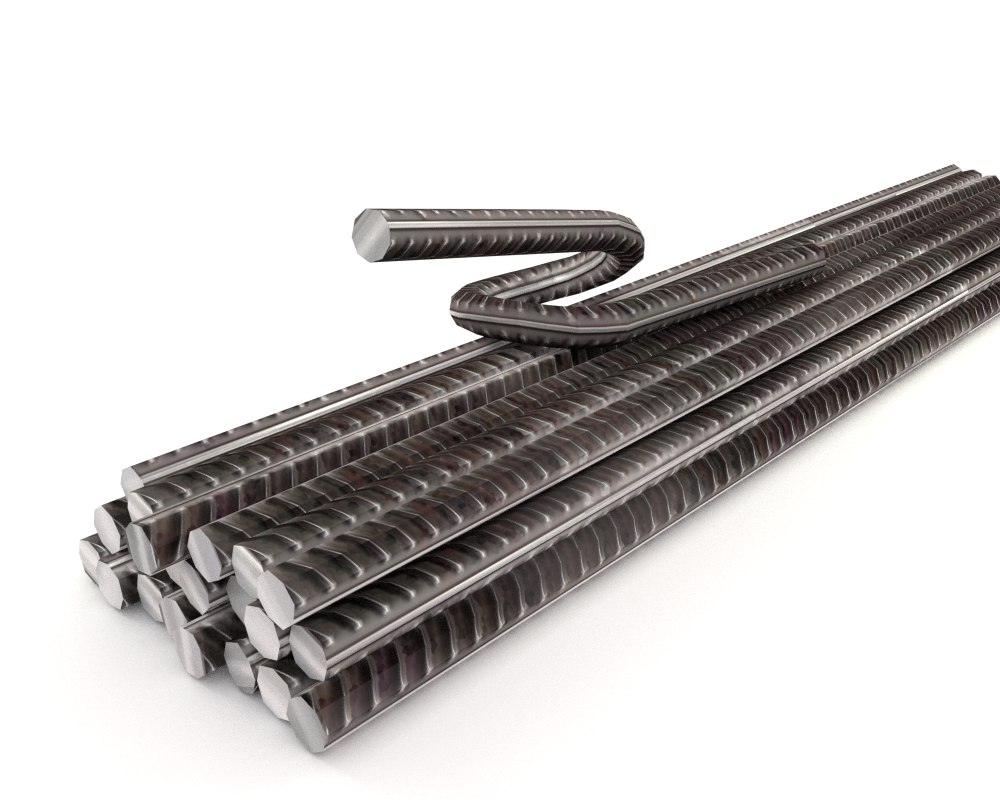 rods steel reinforcements 3d max