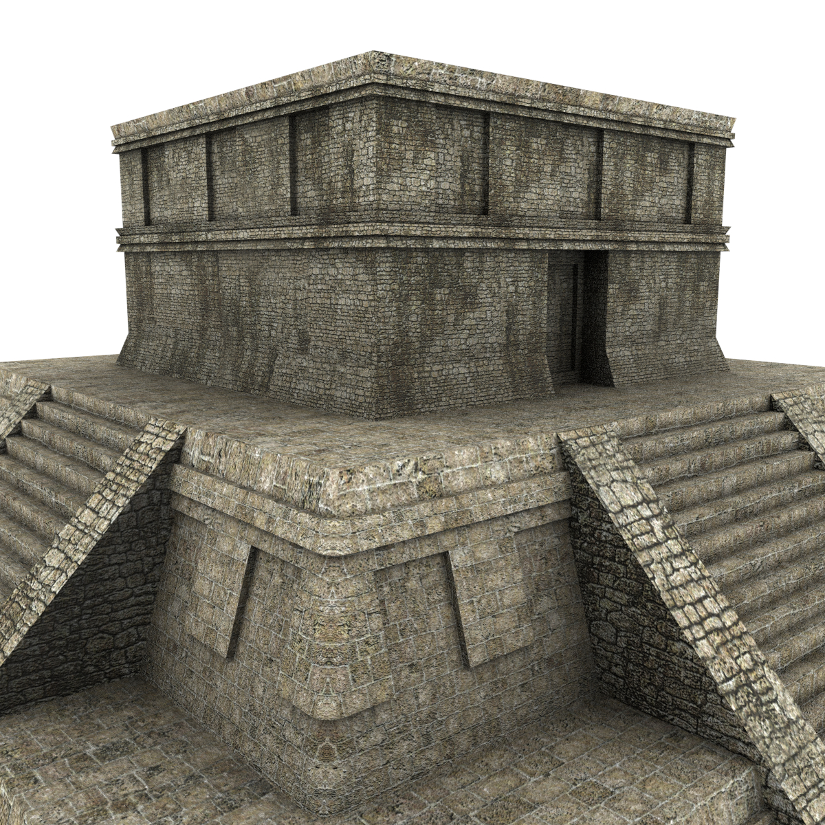 mayan pyramid 3d model