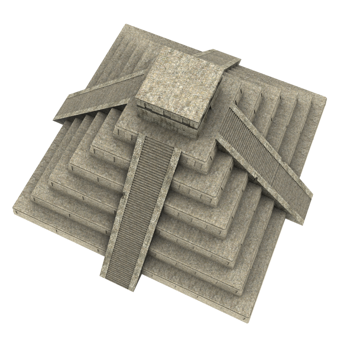 mayan pyramid 3d model