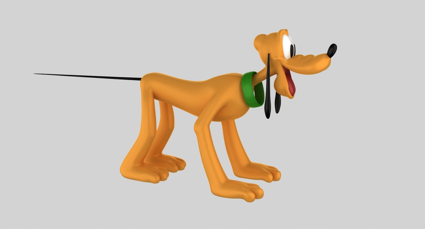 3d model disney pluto