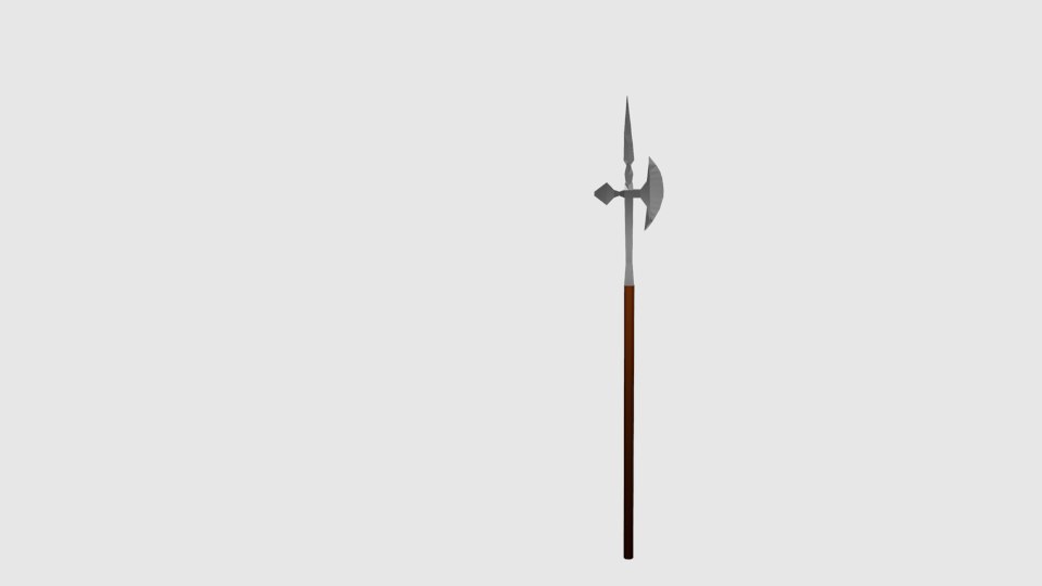 medieval halberd 3d 3ds