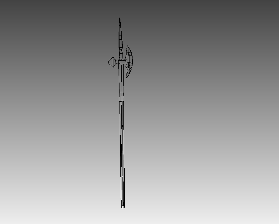 medieval halberd 3d 3ds