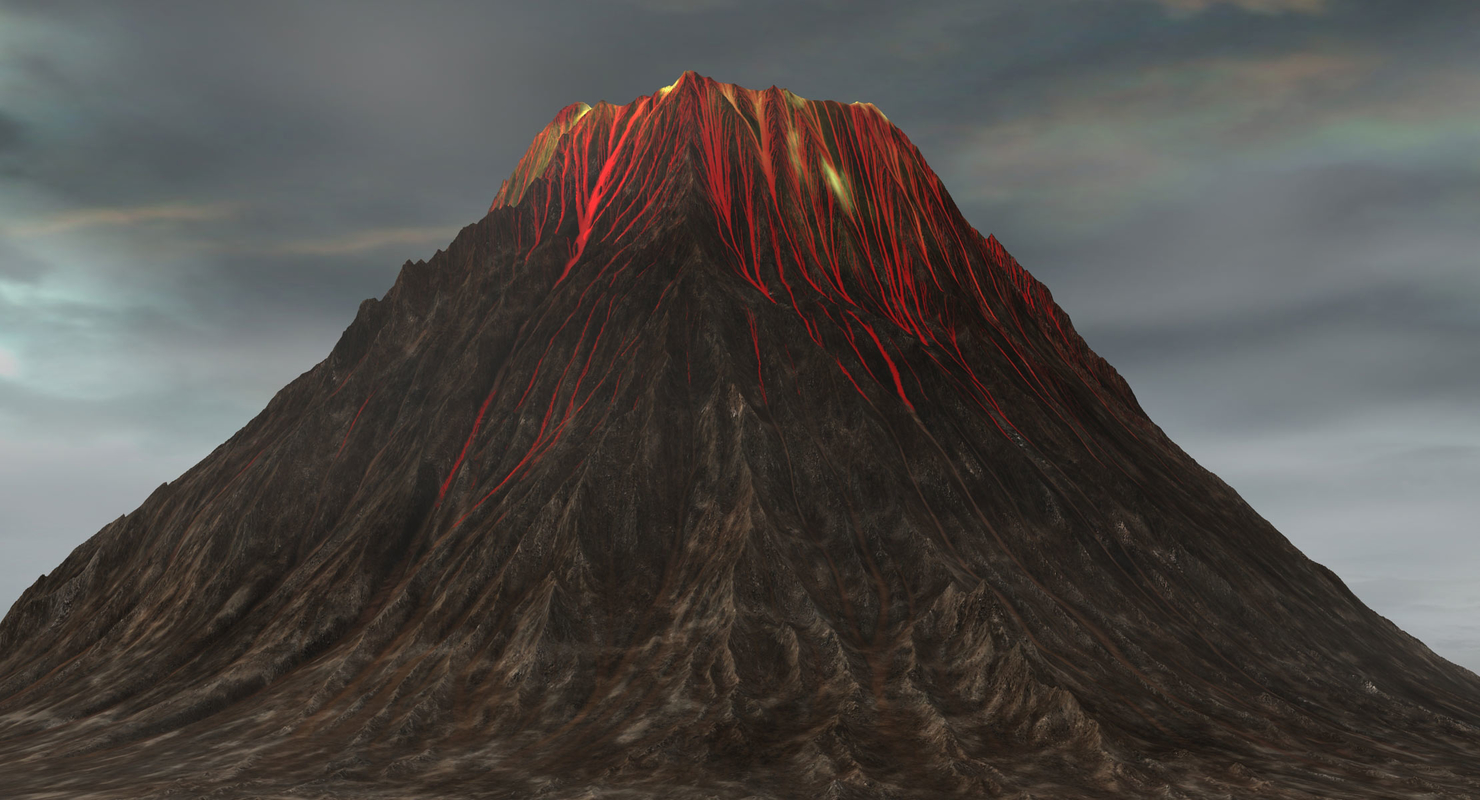 volcano mountain landscape max