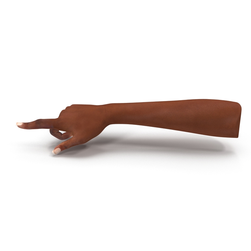 3d model female hand african american