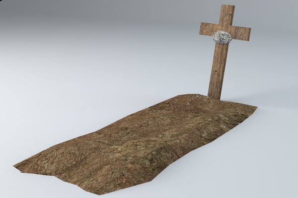 dirt grave 3d model