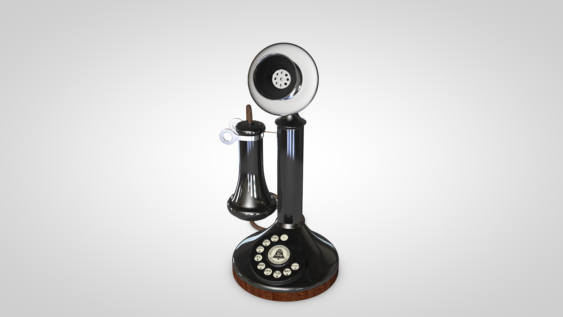candlestick phone c4d