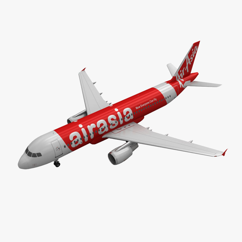 airbus a320 airasia 3d model