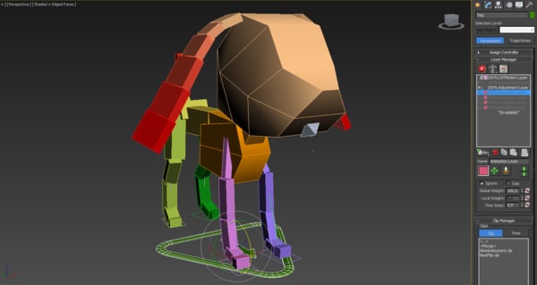 dog puppy rigging animation max