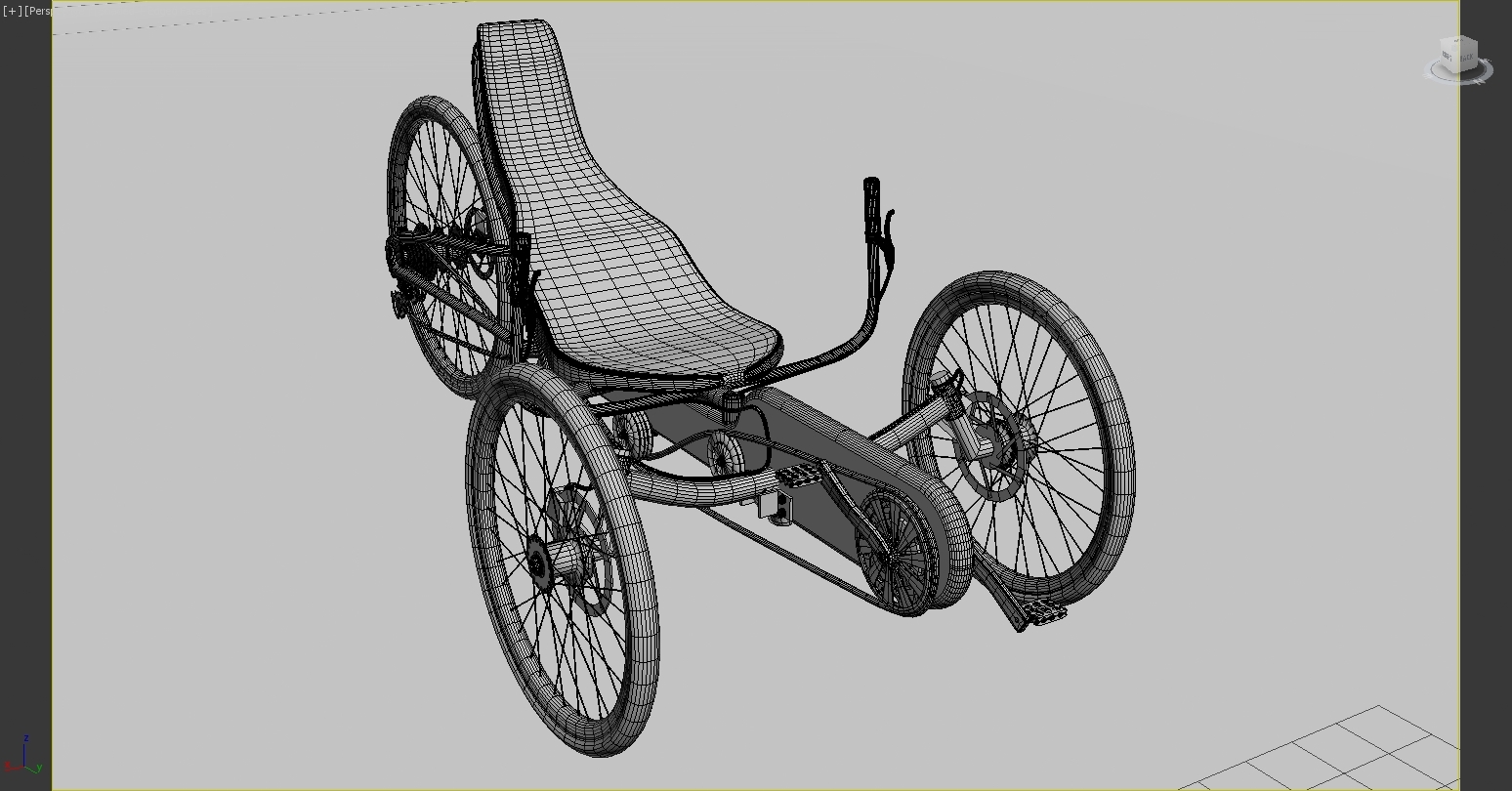 3d model cycle bicycle recumbent