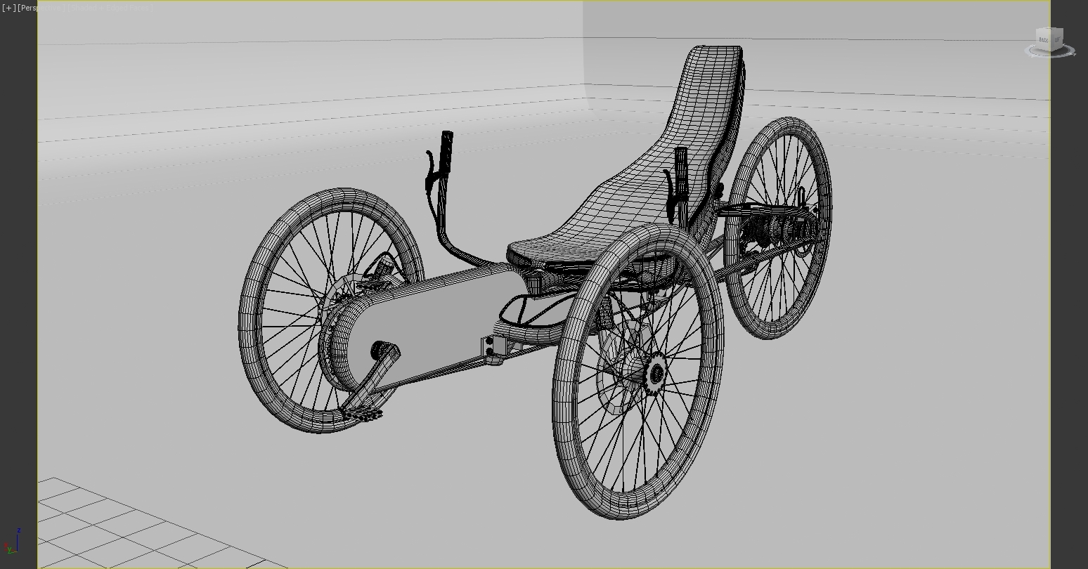 3d model cycle bicycle recumbent