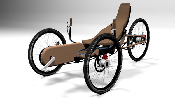 3d model cycle bicycle recumbent