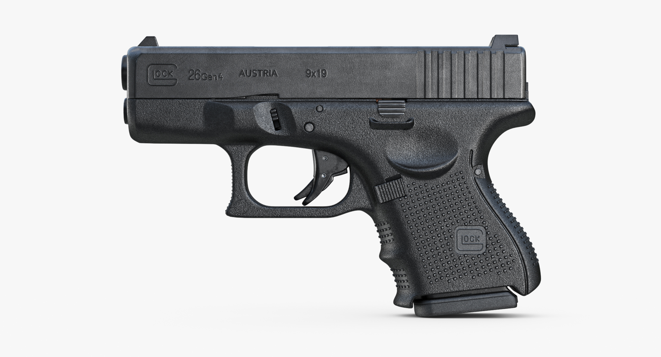 gun glock 26 gen 3d model