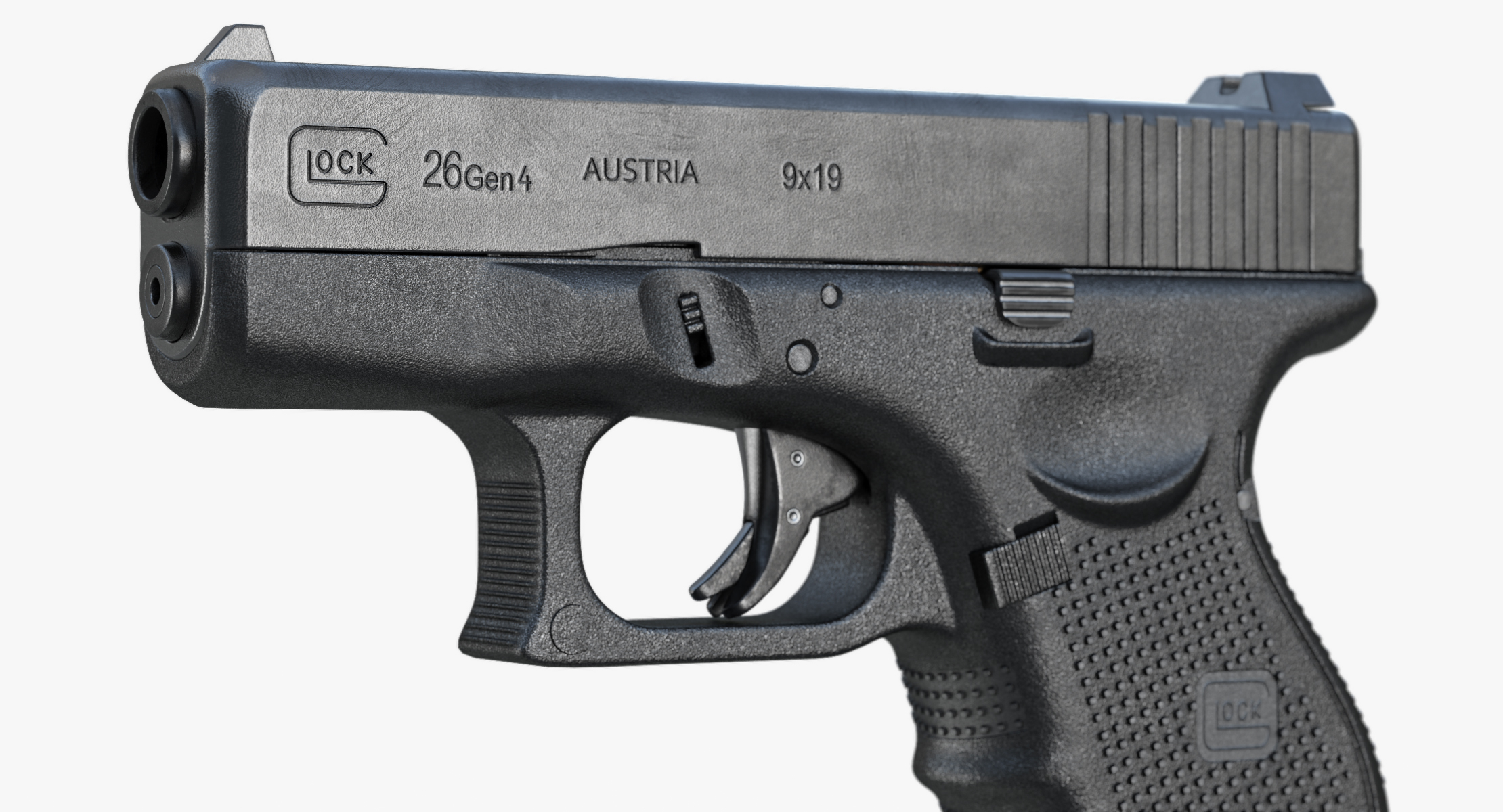 gun glock 26 gen 3d model