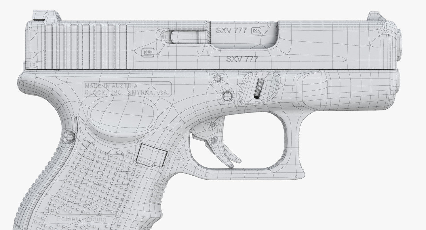gun glock 26 gen 3d model