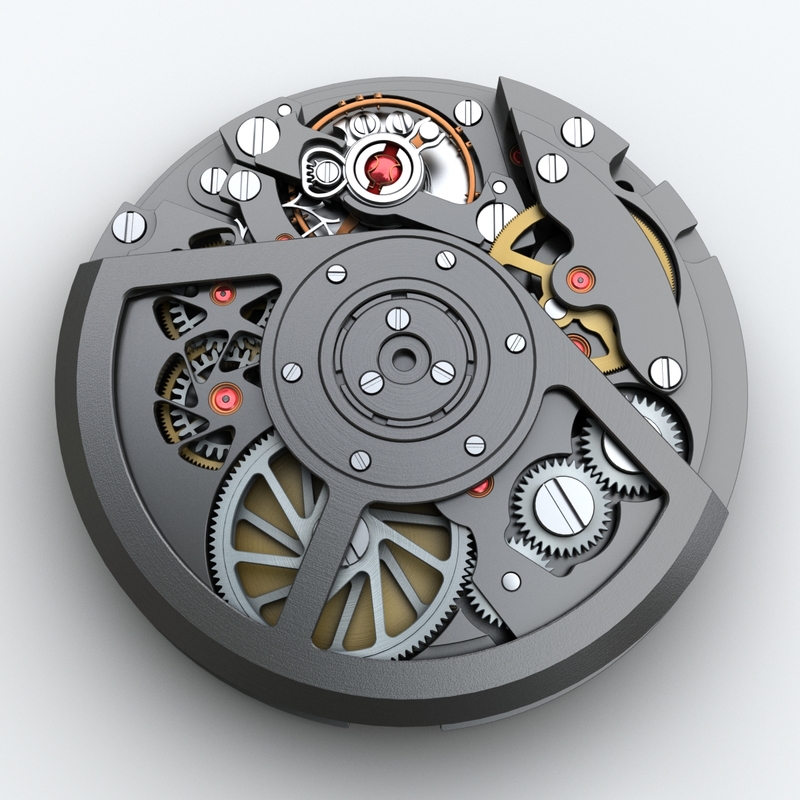 watch mechanism 3d 3ds