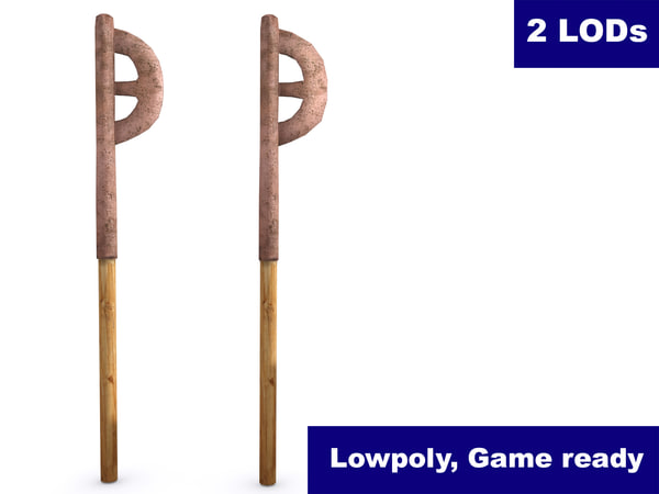 청동 도끼 - 저 폴리올 - 2LOD 3D 모델 - TurboSquid 1100643