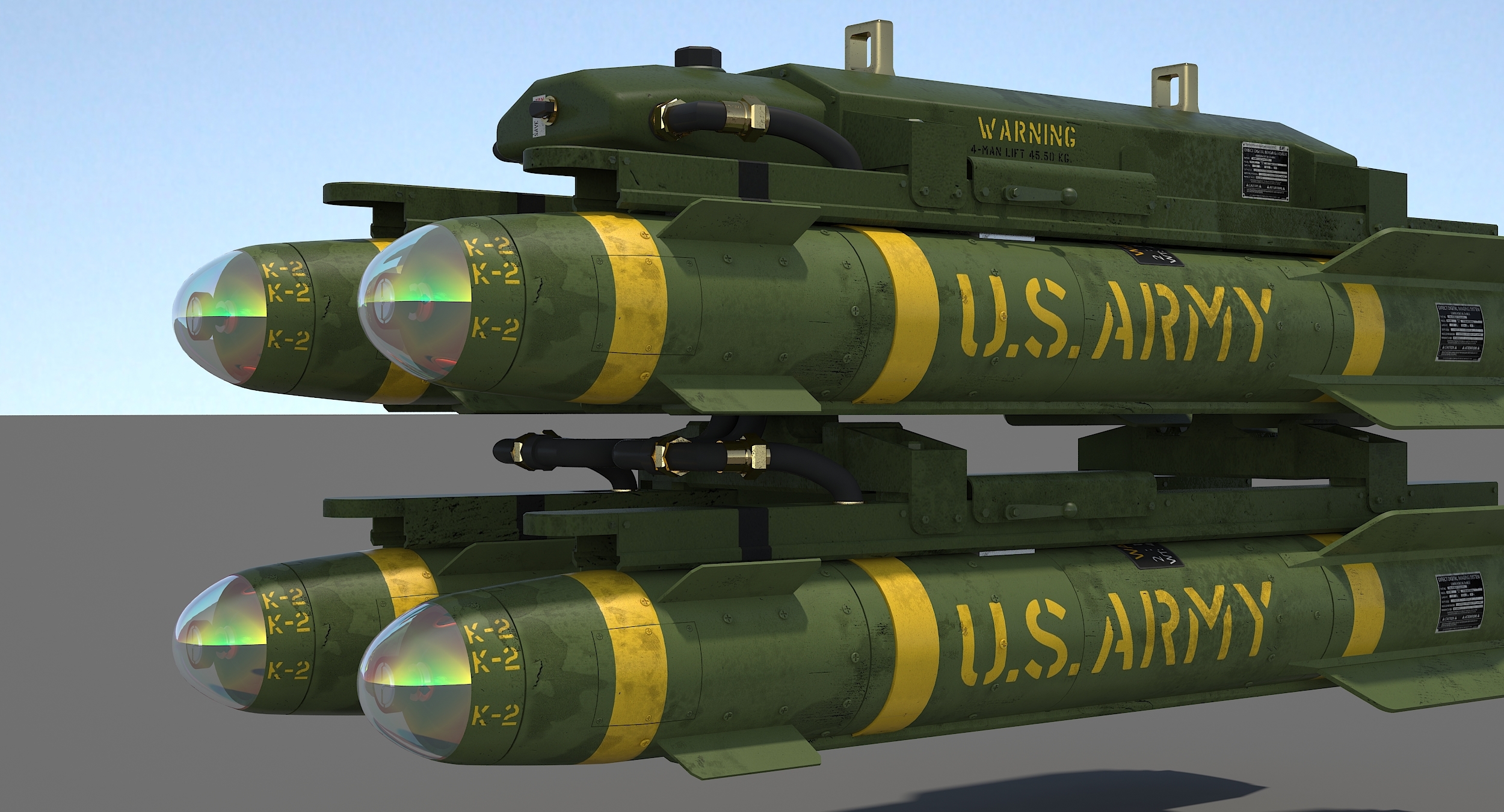 3d model agm-114 hellfire missile
