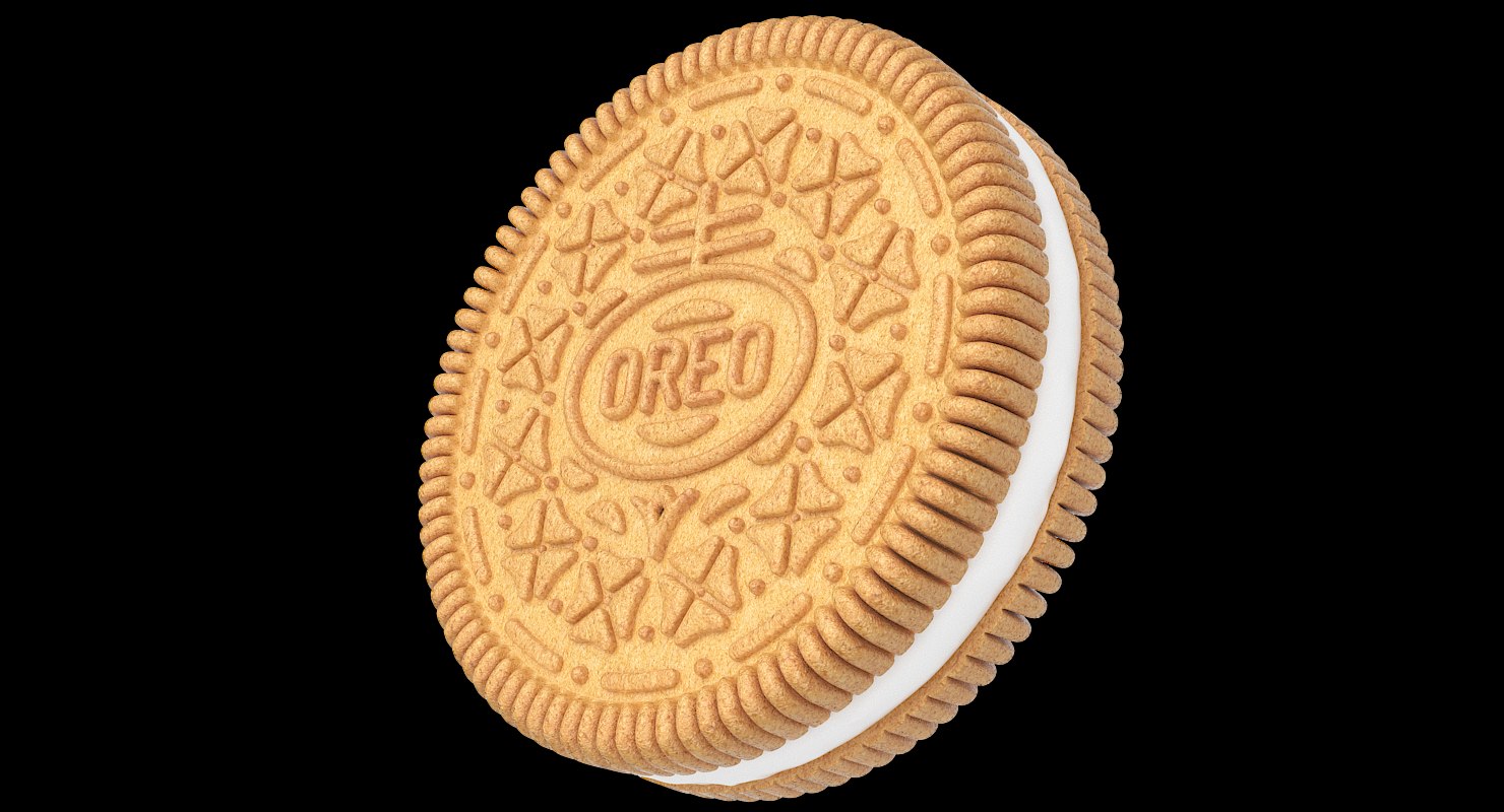 realistic oreo cookie 3d model