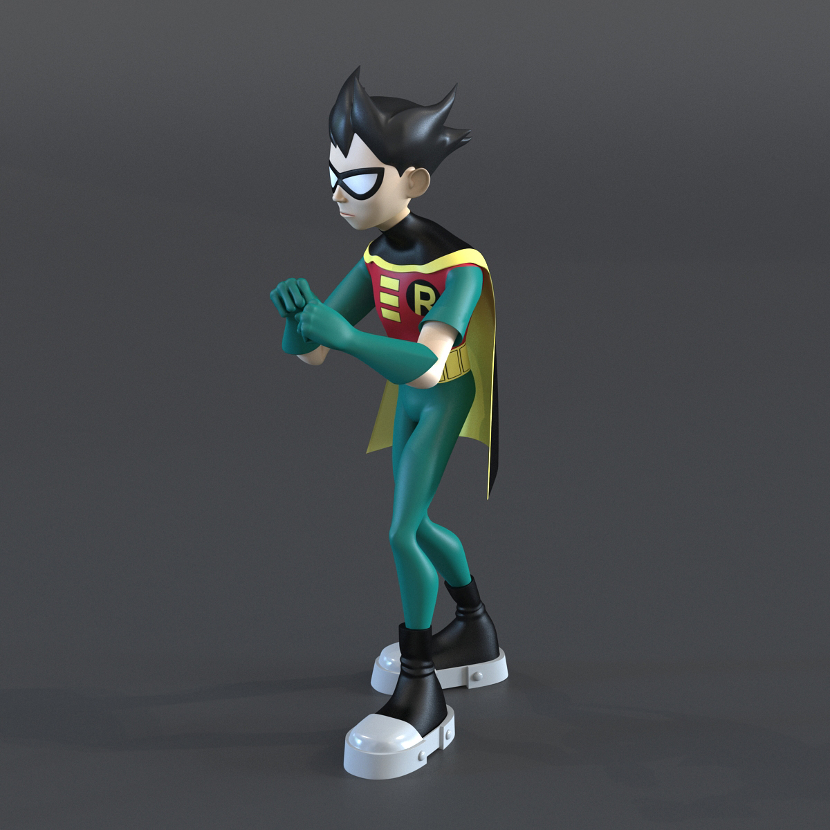 modèle 3D de Personnage de dessin animé Robin rigged pour Cinema 4D ...
