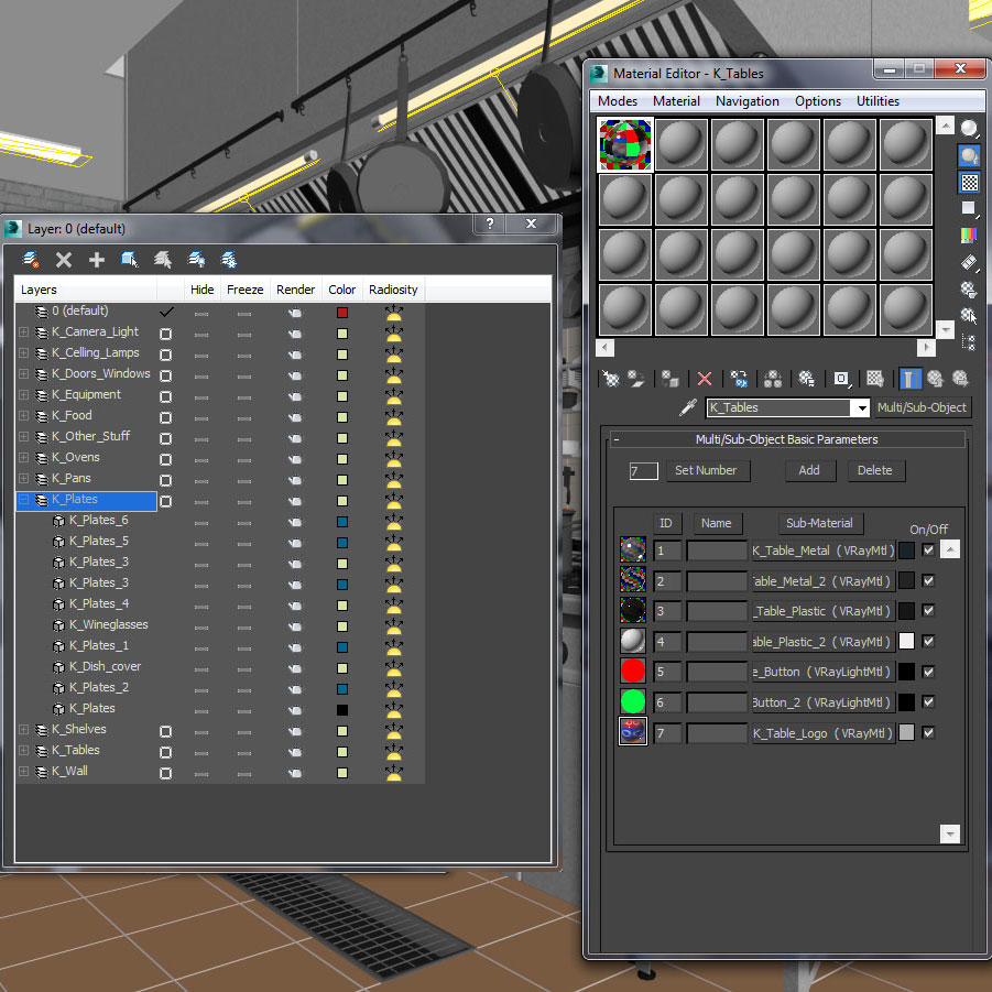 3d commercial kitchen model