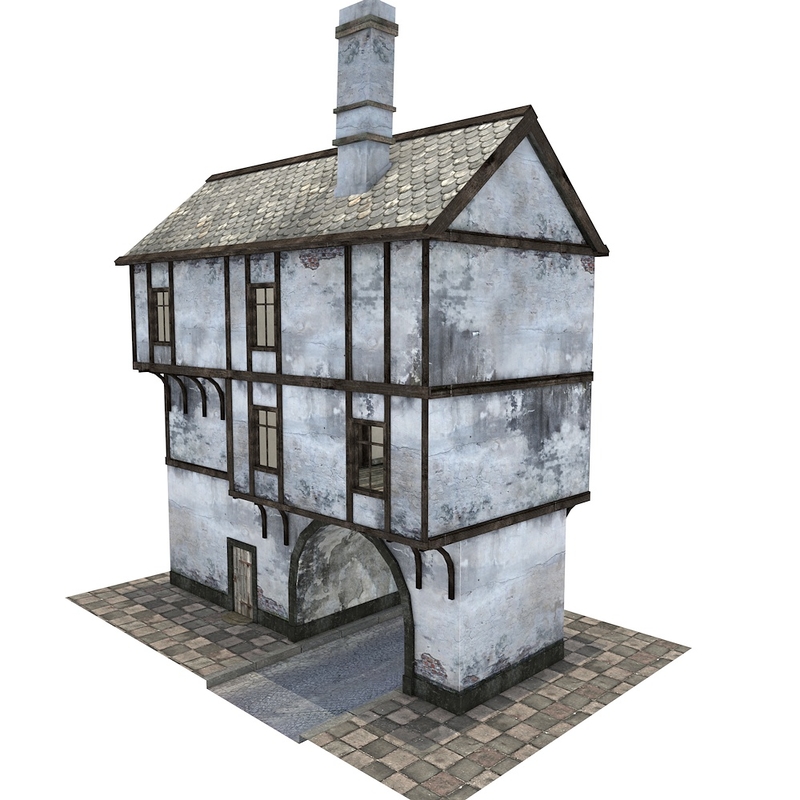 3d medieval gate house