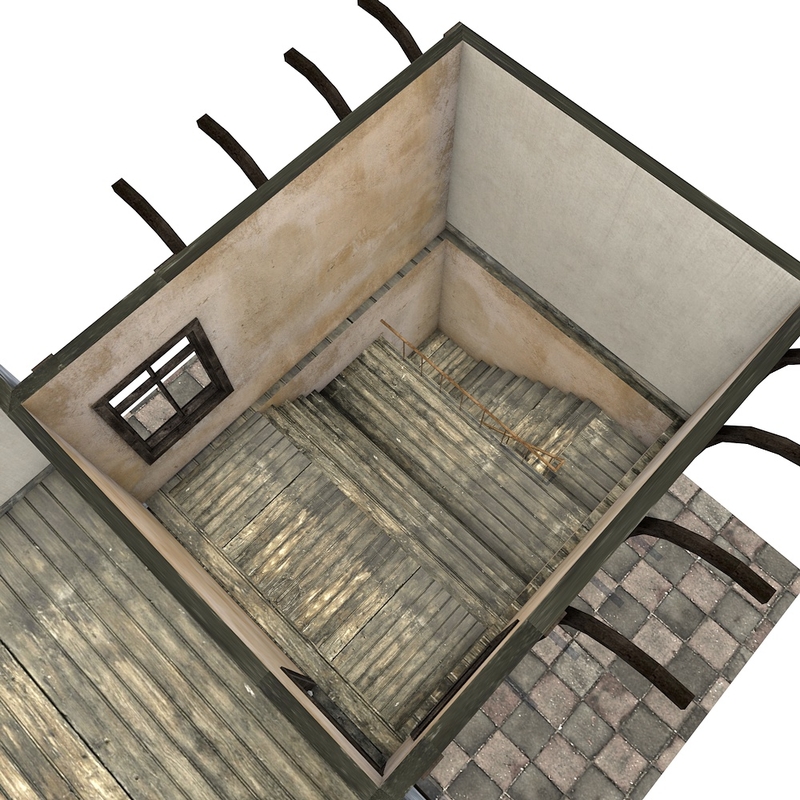 3d medieval gate house