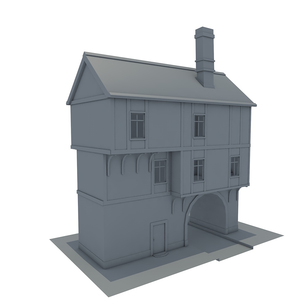 3d medieval gate house
