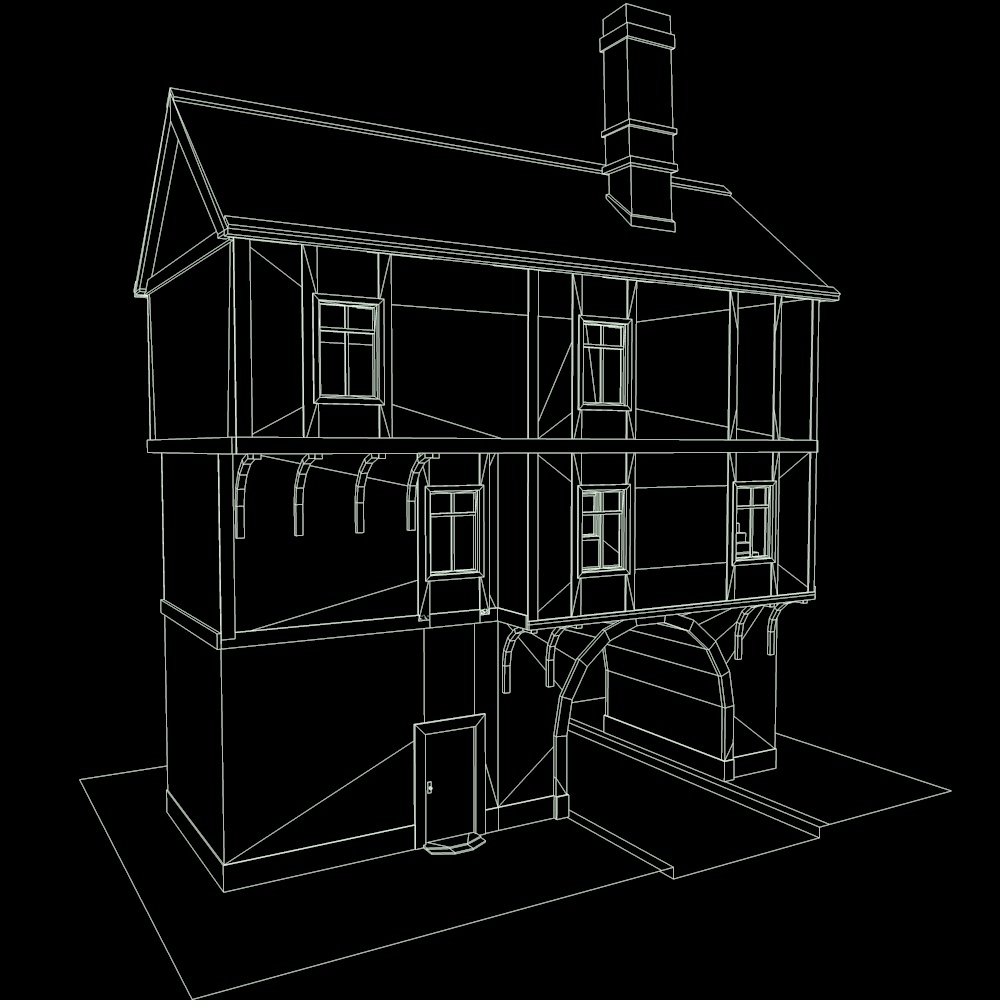 3d medieval gate house
