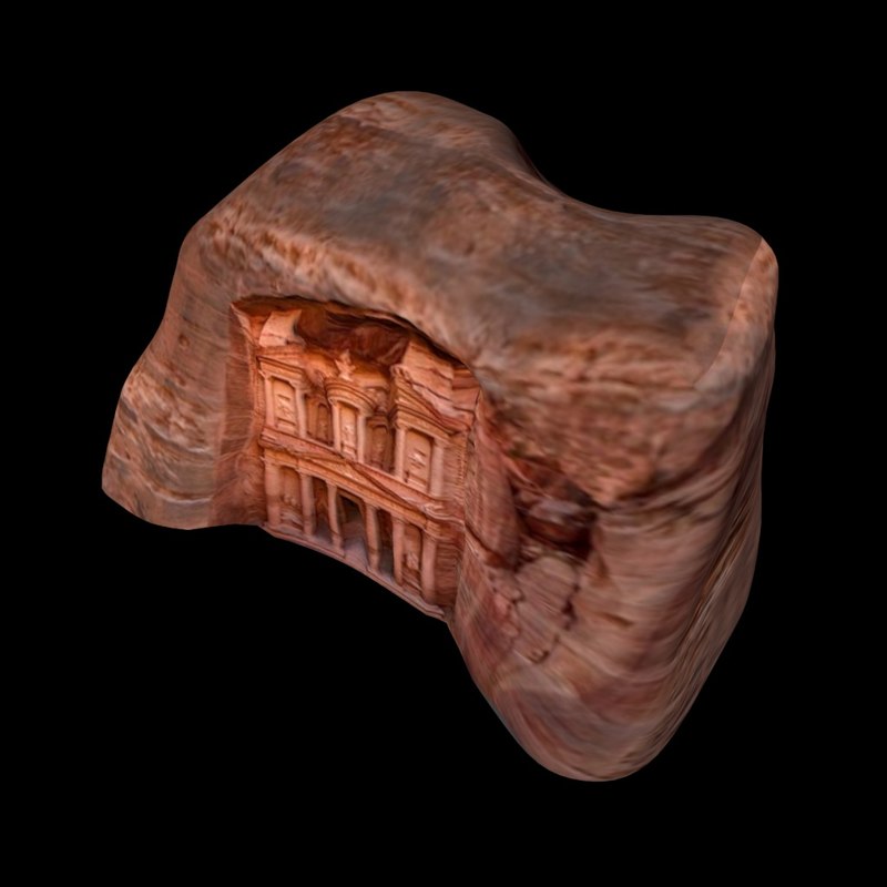 3d ancient ruins petra model