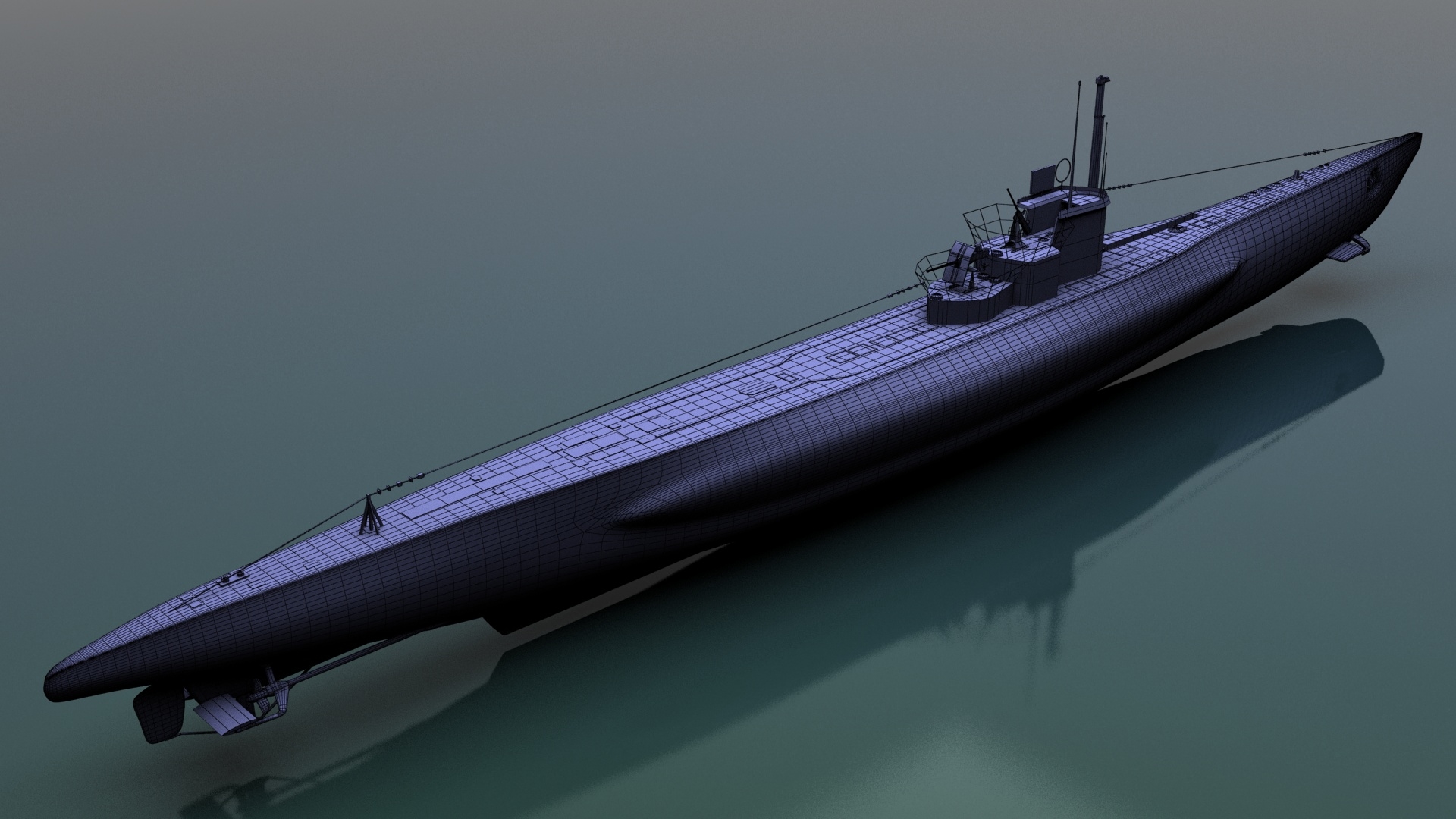 3d u-boat vii c boat