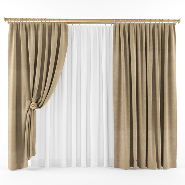 curtains modern style 3d max