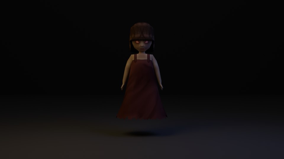 3d model girl ghost