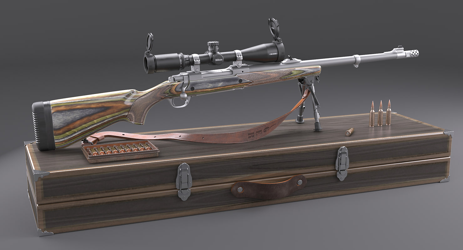 3d model ruger guide gun set