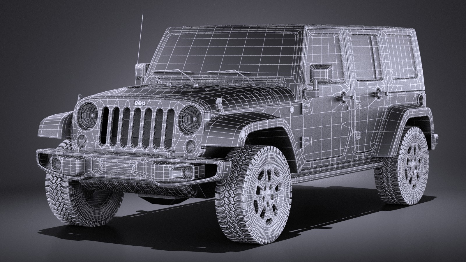 3d model jeep wrangler rubicon