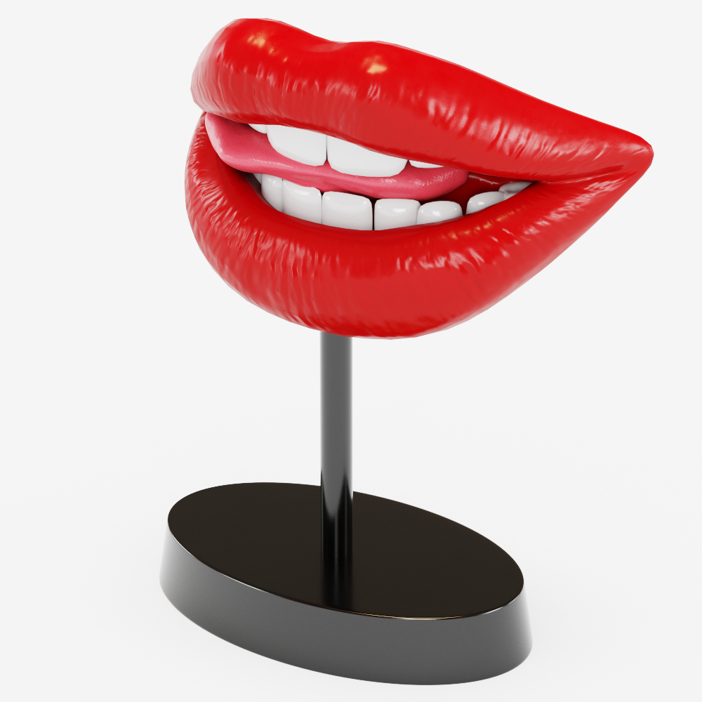 3d figurine lips model