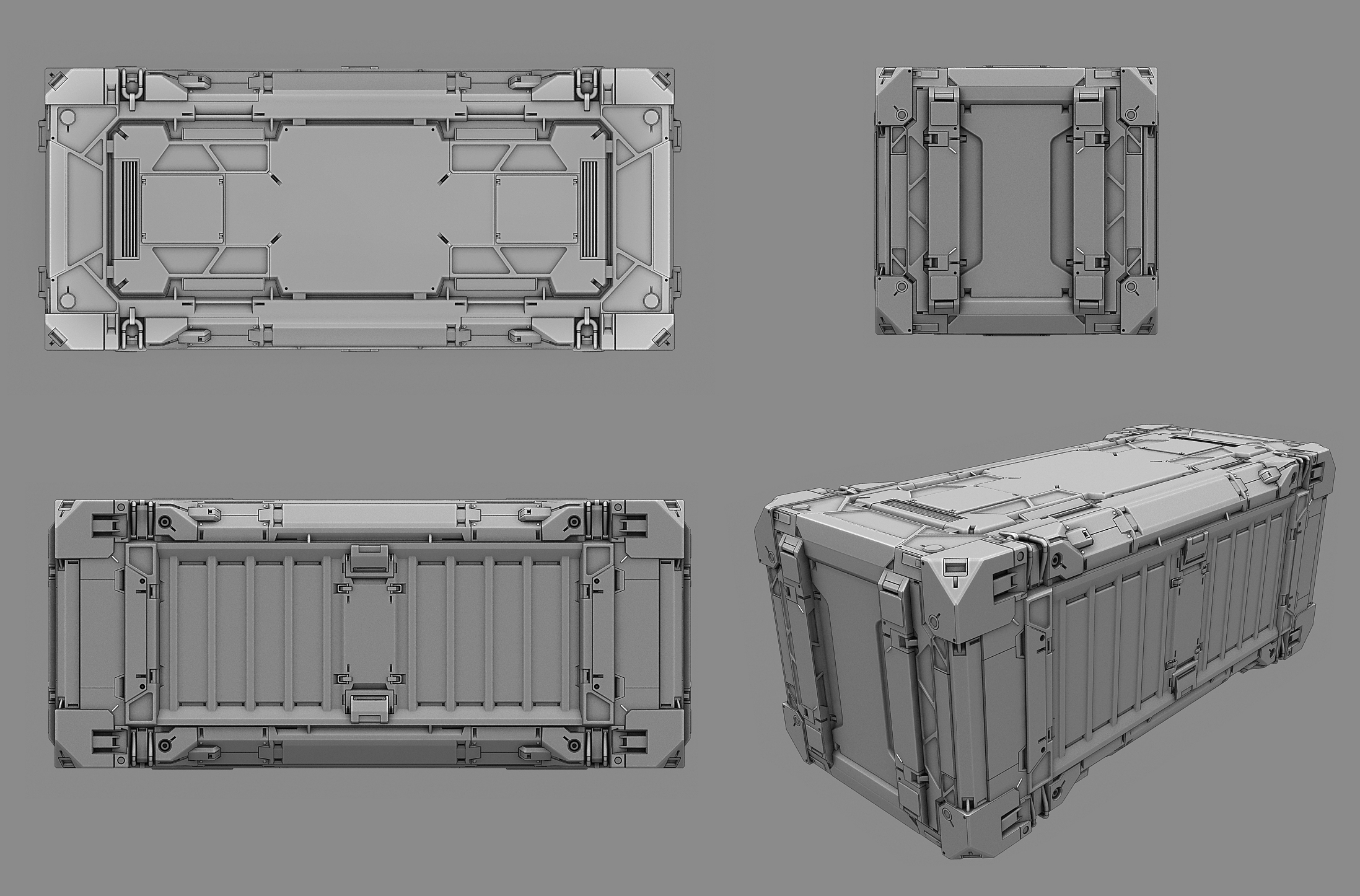 3d model cargo container