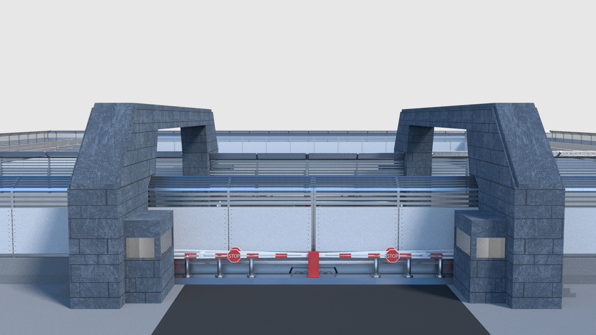 modular compound fence obj